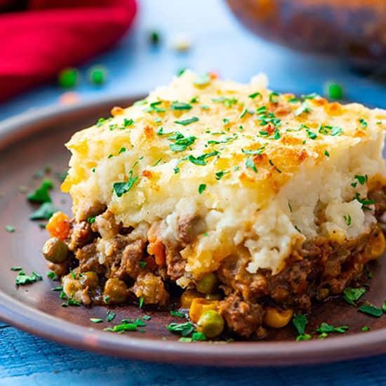 Homemade Cottage Pie - Served with Steamed Seasonal Vegetables ...
